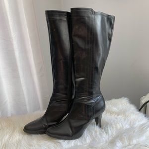 Laura Scott Shoes | Black Wedge Boots Nwt | Poshmark